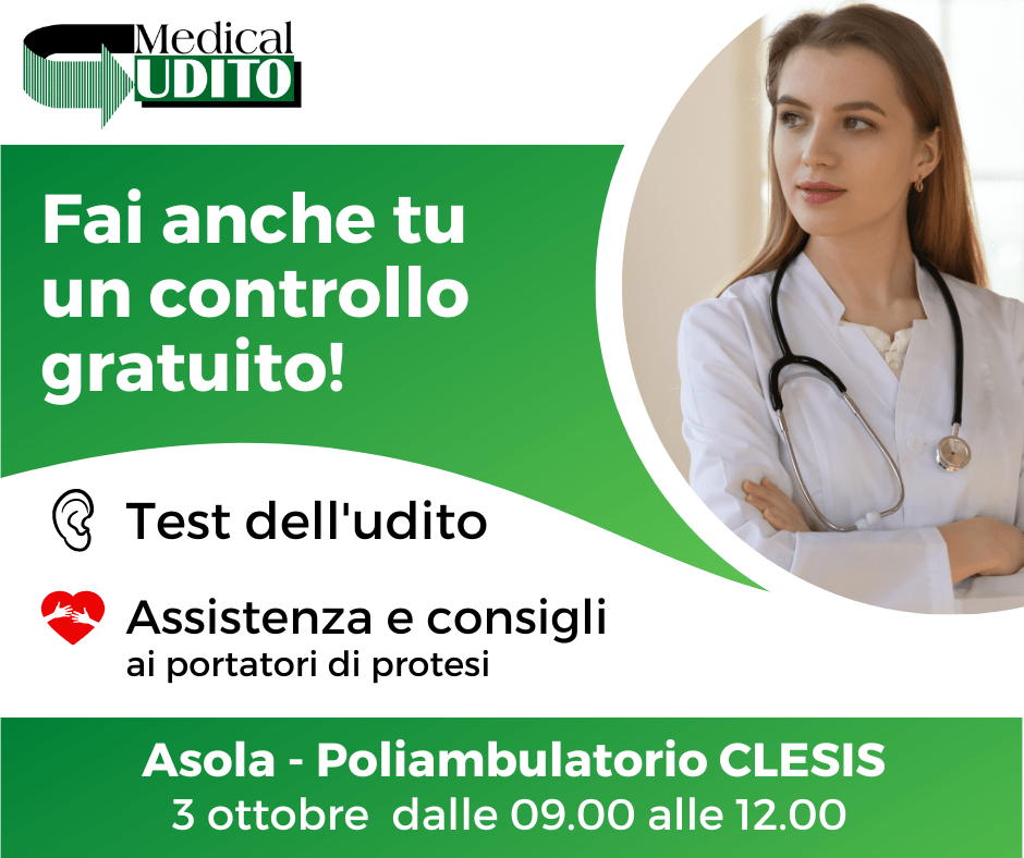 Prova gratuita dell'udito - 03/10/2022 - CENTRO MEDICO CLESIS